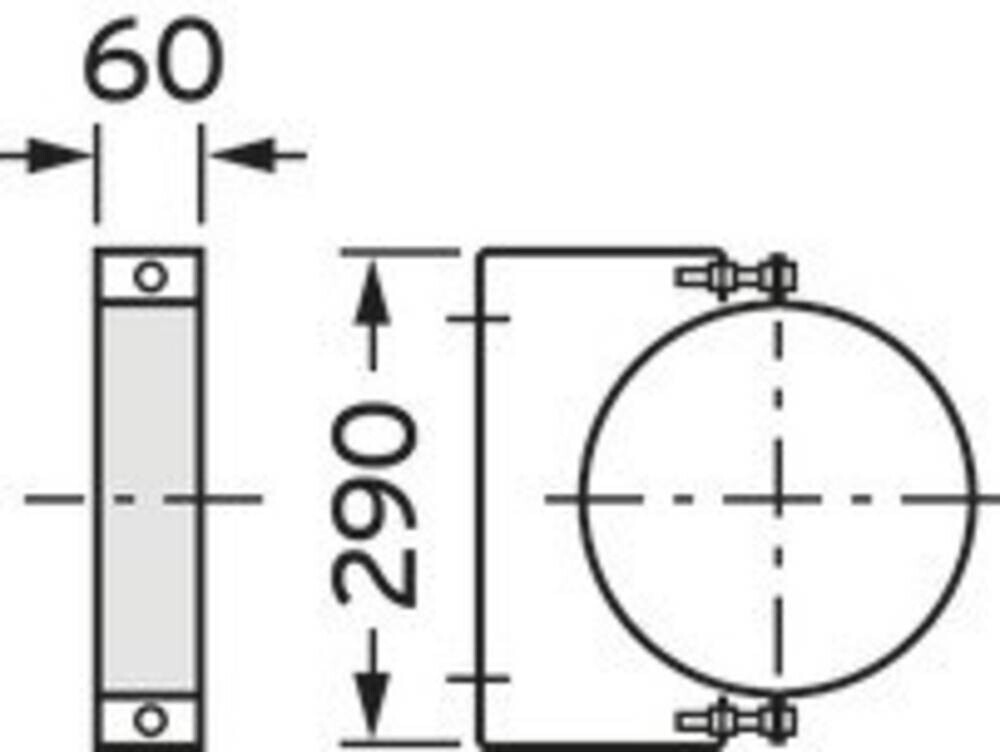 Vaillant Wandhalter DN 225 Edelstahl für Abgassystem Fassade DN 160 ...