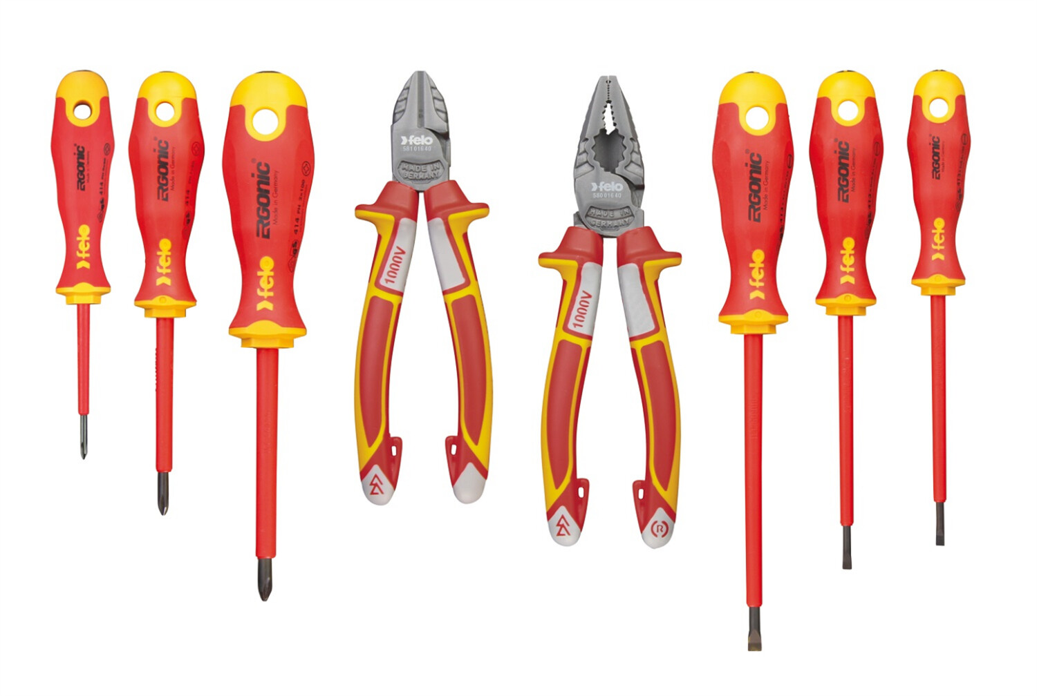 Felo Ergonic VDE Schraubendreher-Set mit Zange, 8-tlg. (FL41398517) ab ...