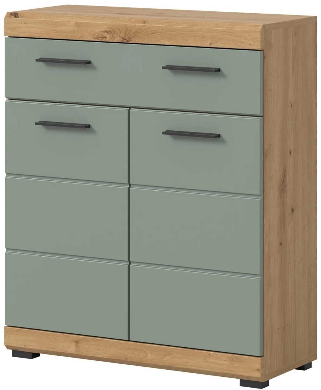 Inn.Furn Shawn Badkommode 2-türig Salbeigrün / Eiche Artisan 74x88cm ...