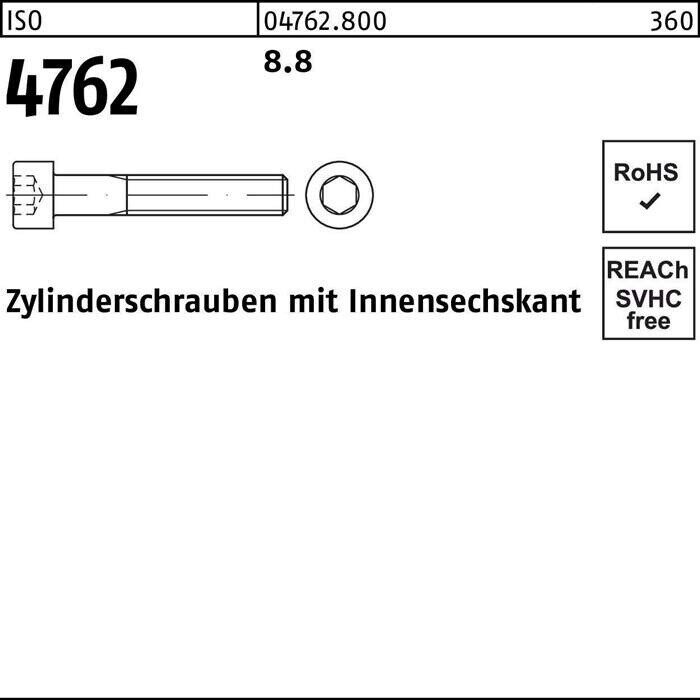 Reyher Zylinderschraube mit Innensechskant ISO 4762 M16x110 Stahl 8.8 ...