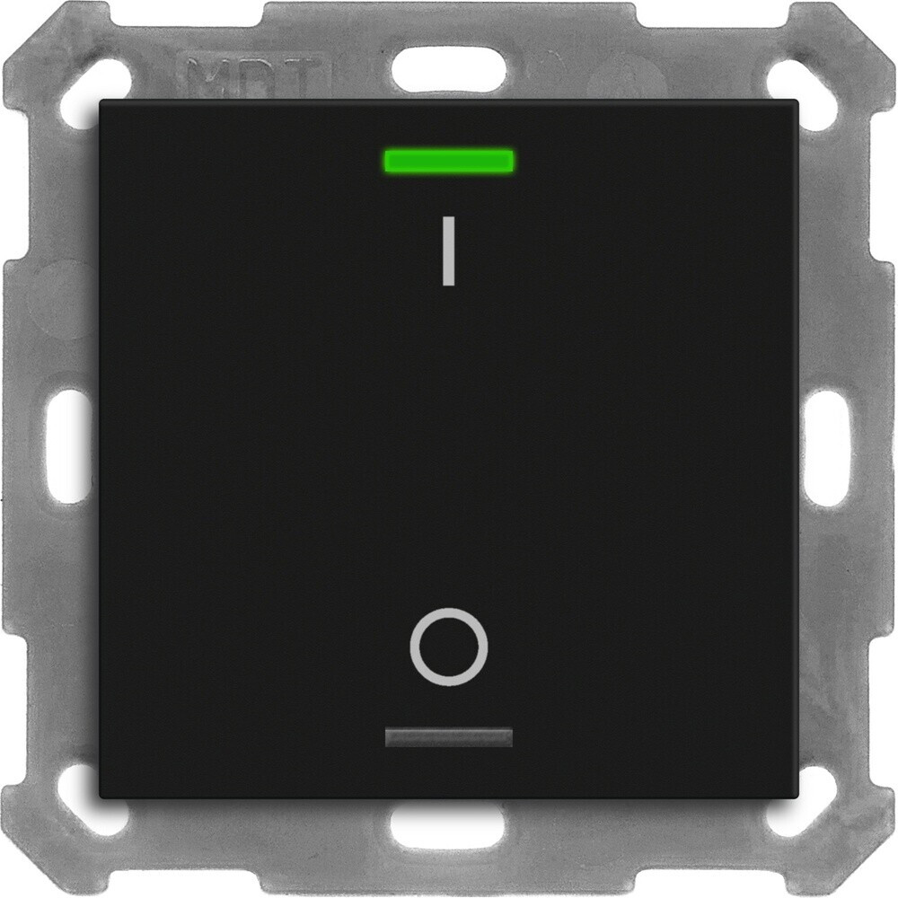 MDT KNX RF+ Taster Light 55 1-fach Unterputz RGBW schwarz matt (RF ...