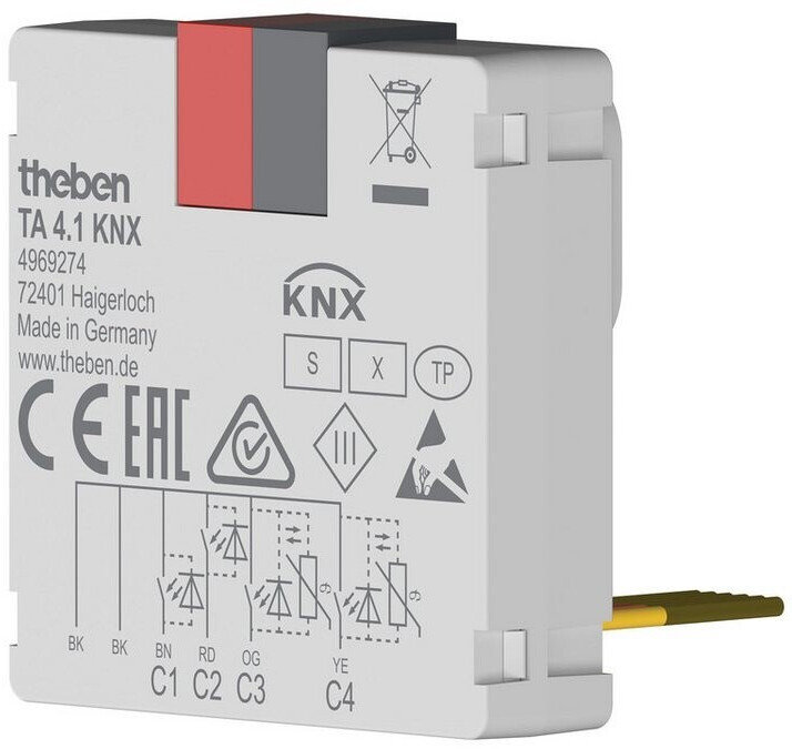 Theben TA 4.1 KNX 4-fach Tasterschnittstelle Binäreingang Data Secure ...
