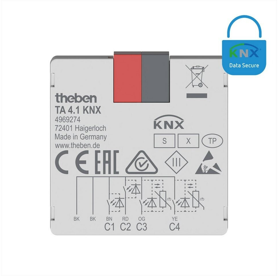 Theben TA 4.1 KNX 4-fach Tasterschnittstelle Binäreingang Data Secure ...