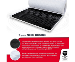 FDM Nero Double Matratzentopper 120x200cm H3 profilierter HR-Schaum ...