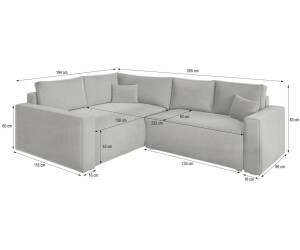 Masseno Eronis R-S Ecksofa L-Form mit Schlaffunktion & Bettkasten ...