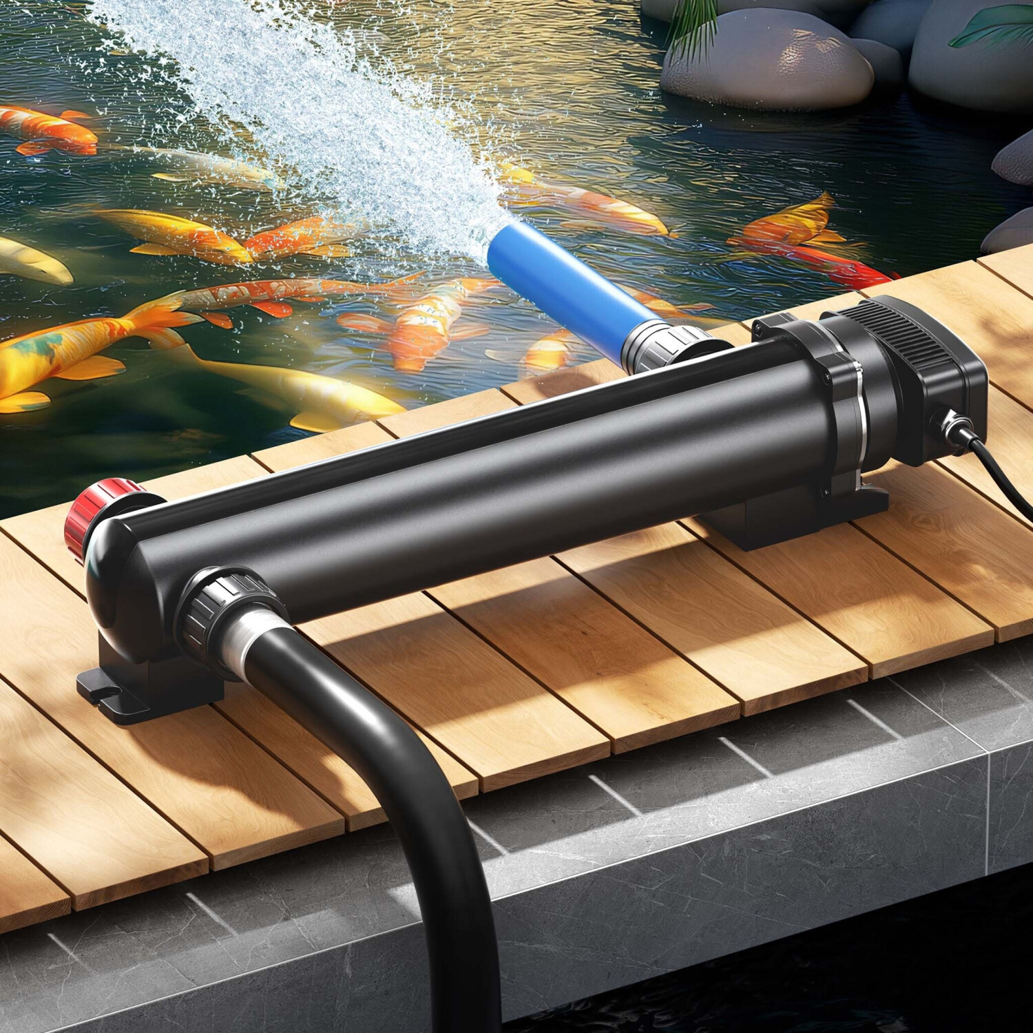 SunSun CUV-336 Clarificateur de Bassin Stérilisateur UV 36W (50185) au ...