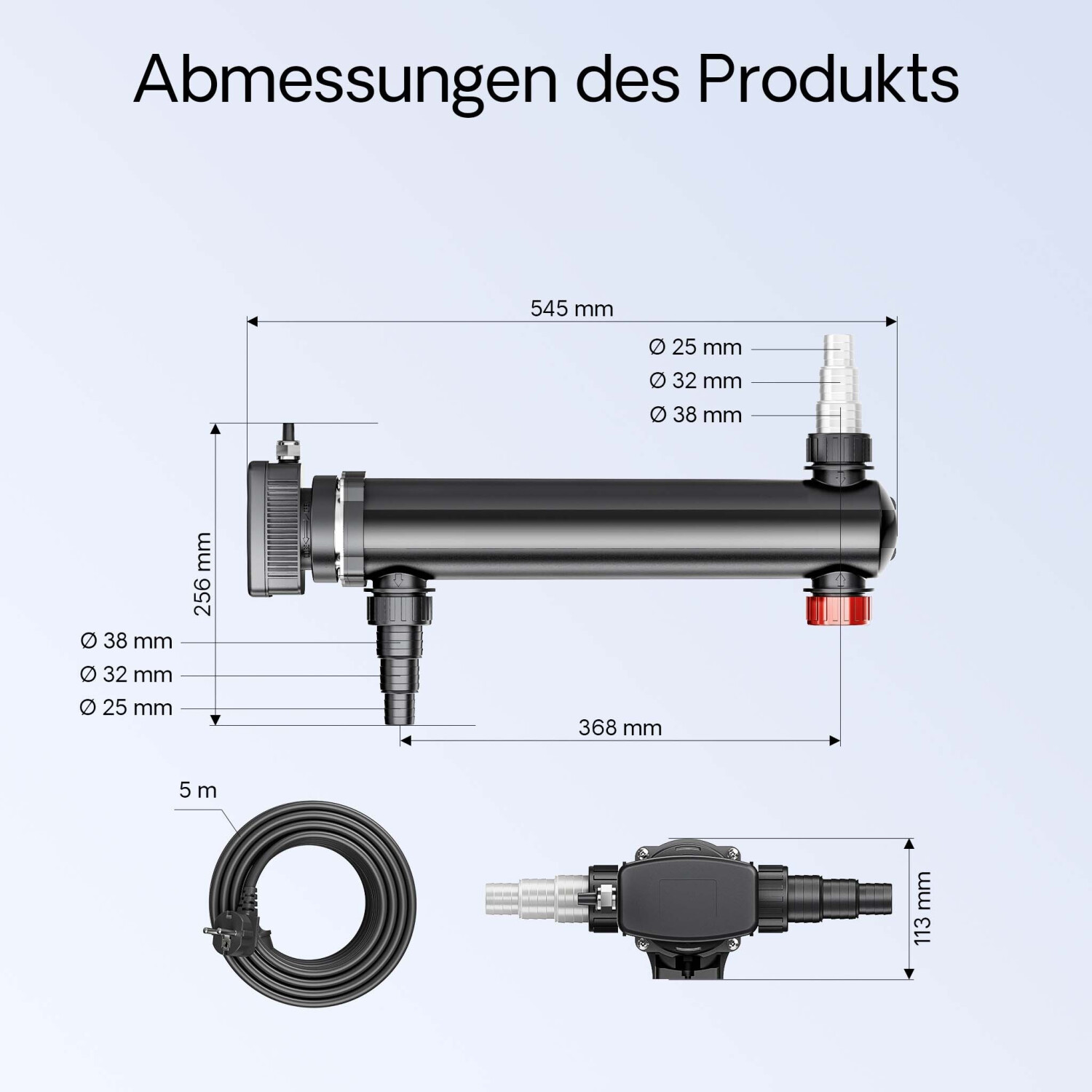 SunSun CUV-336 Clarificateur de Bassin Stérilisateur UV 36W (50185) au ...