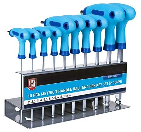 Blue Spot T-Griff Inbus-Schlüsselset Metrisch 10-tlg. (2-10mm) (12186 ...