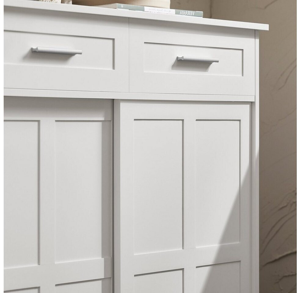 SoBuy FSB84 Sideboard mit Schiebetüren, 3 Türen, Weiß (FSB84-W) ab 89. ...