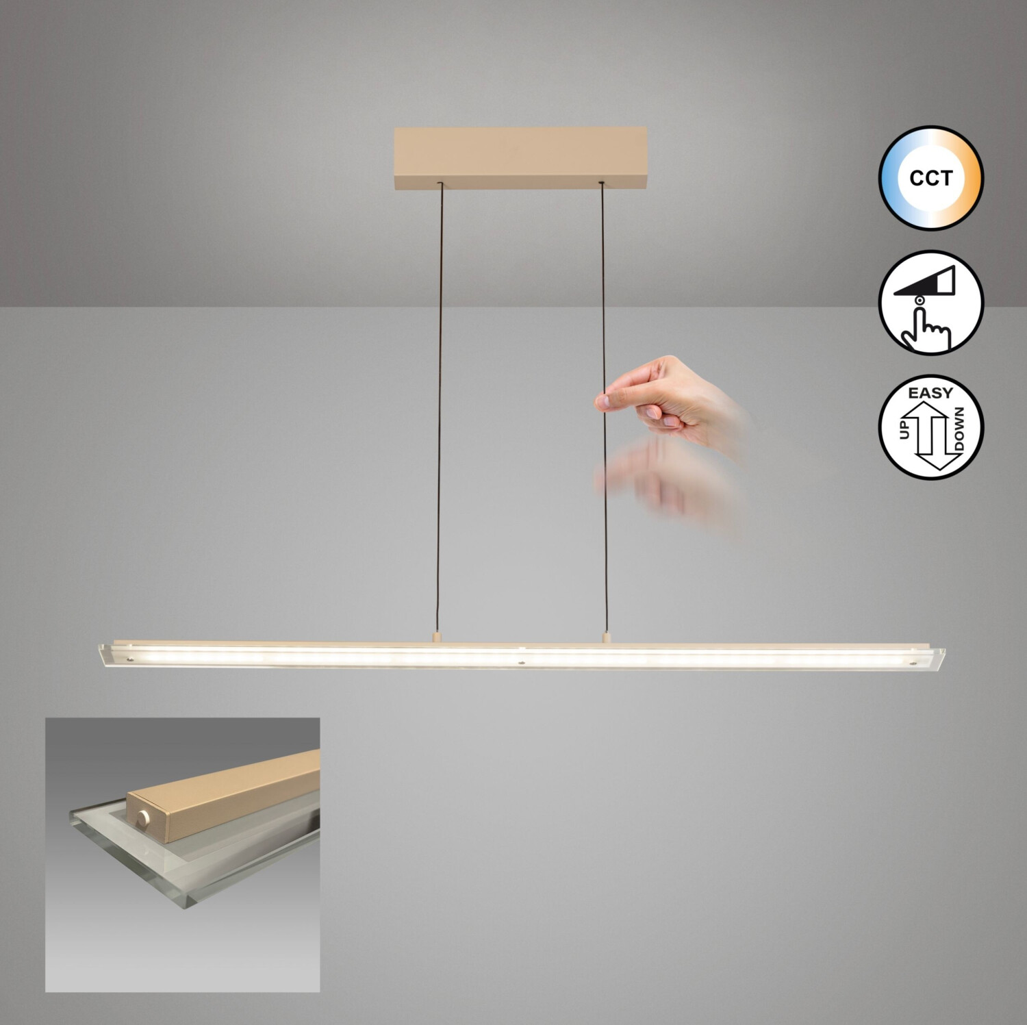 Fischer & Honsel Torvi LED-Pendelleuchte 1-flammig CCT höhenverstellbar ...