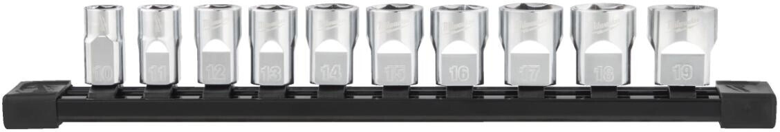 Milwaukee Steckschlüsseleinsatz-Set 3/8" metrisch kurz 10-tlg. 10-19mm ...