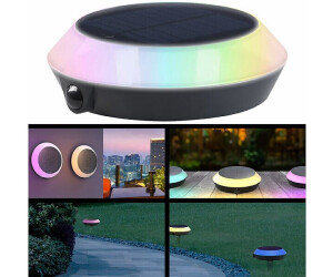 Lunartec Smarte Solar-Outdoor-Leuchte RGB-CCT-LED, PIR, Bluetooth, 90lm ...