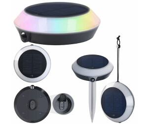 Lunartec Smarte Solar-Outdoor-Leuchte RGB-CCT-LED, PIR, Bluetooth, 90lm ...