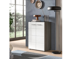 Inn.Furn Rumba Kommode Weiß Hochglanz / Rauchsilber Grau 60x85cm ab 149 ...