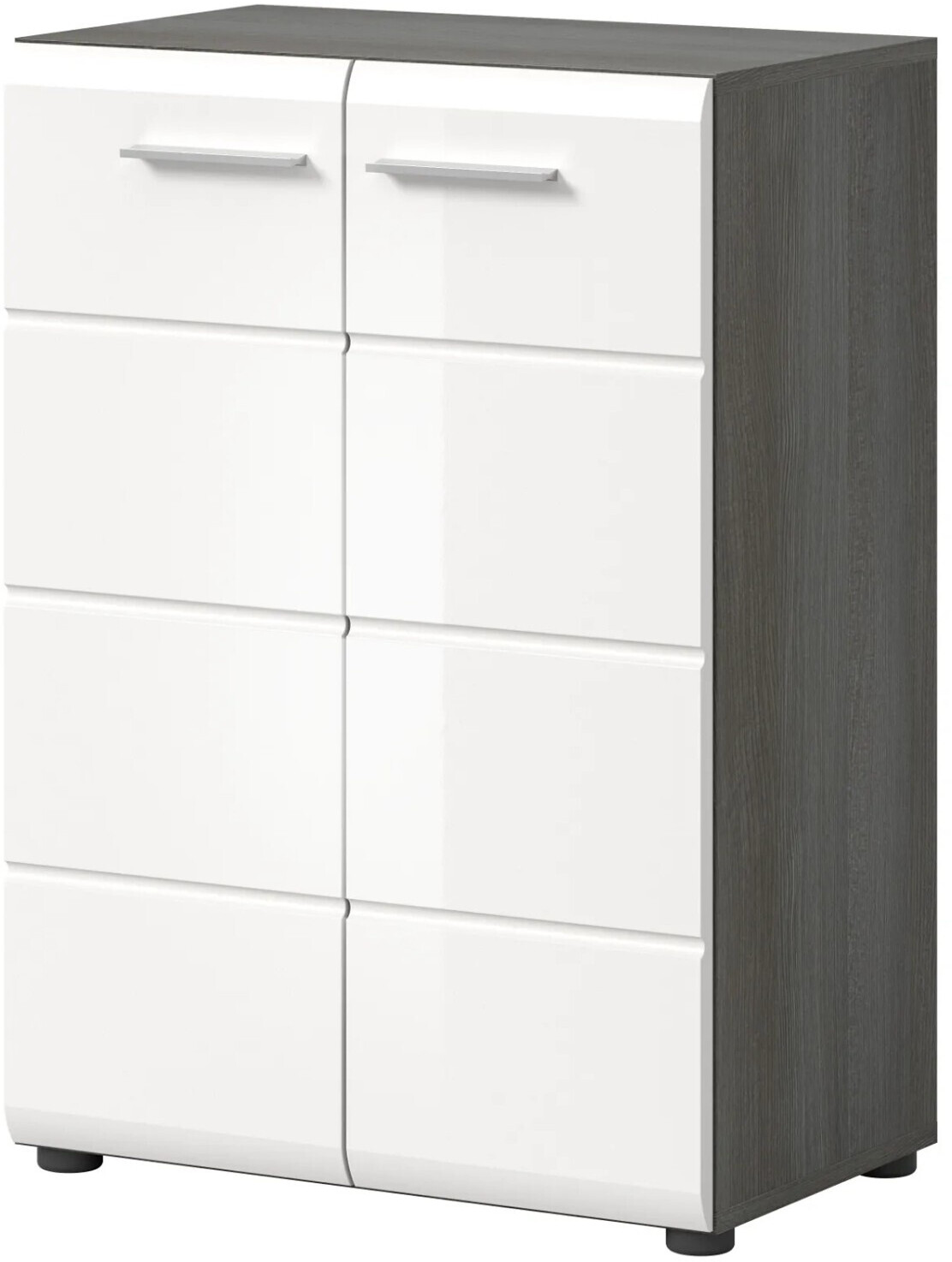 Inn.Furn Rumba Kommode Weiß Hochglanz / Rauchsilber Grau 60x85cm ab 149 ...