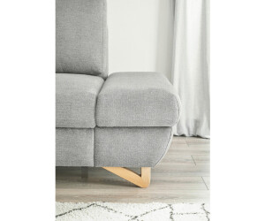 Furn.Design Skalm Ecksofa L-Form Strukturstoff hellgrau, Ottomane links ...