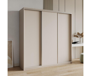 Masseno NISSE Schwebetürenschrank 3-türig 180x205x60cm Kaschmir, 4 ...