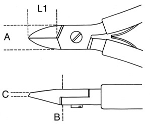 Beta 1184BM Elektronik-Seitenschneider flache Schneiden abgerundete ...