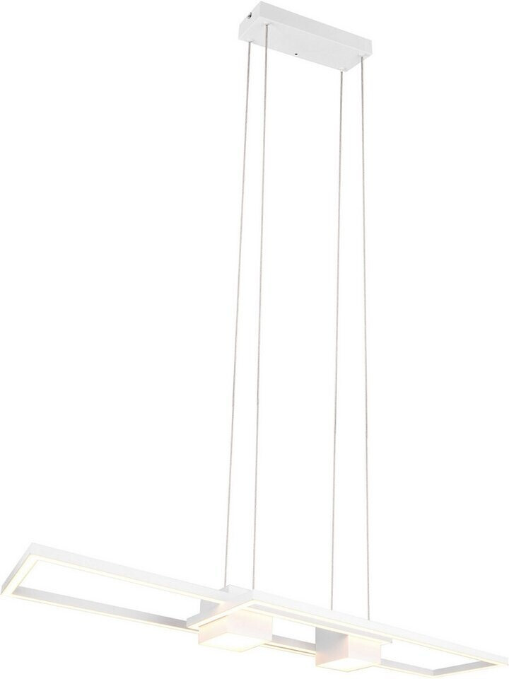 Trio Albany LED-Pendelleuchte Weiß, CCT dimmbar, Fernbedienung, 100cm ...