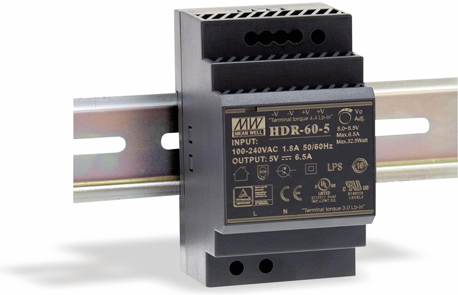 Mean Well HDR-60-5 Hutschienen-Netzteil 5V 6,5A 32,5W (HDR-60-5) ab 15 ...