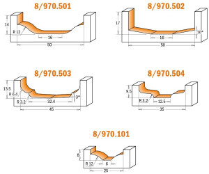 CMT Orange Tools Türrahmen-Fräser HW S=12 D=35x9.5x48 R=3.2 (970.504.11 ...