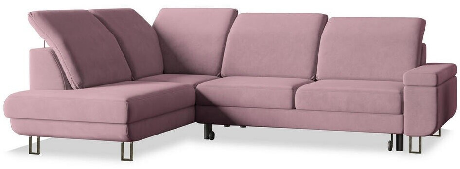 Masseno LERMA R-S Ecksofa L-Form Velours Lila mit Schlaffunktion ...