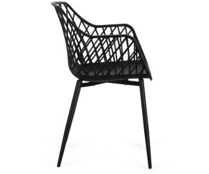 Bizzotto Optik Stuhl lackierte Stahlbeine, Schwarz (0733417_bizzotto ...