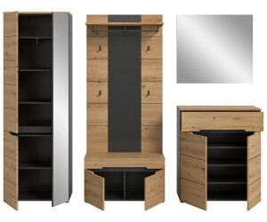 Inn.Furn Cooper Garderoben-Set 5-teilig, Eiche/Grau, Soft-Close, 250cm ...