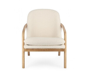 Bizzotto Elaide Sessel Bouclé-Stoff, Holzbeingestell, Creme (0748268 ...