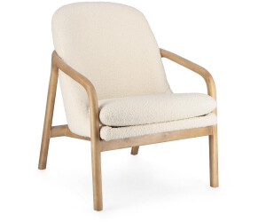 Bizzotto Elaide Sessel Bouclé-Stoff, Holzbeingestell, Creme (0748268 ...