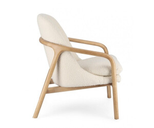 Bizzotto Elaide Sessel Bouclé-Stoff, Holzbeingestell, Creme (0748268 ...