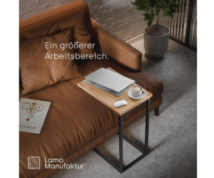LAMO Manufaktur Beistelltisch Massivholz 45x30x60cm, Gestell Schwarz ...
