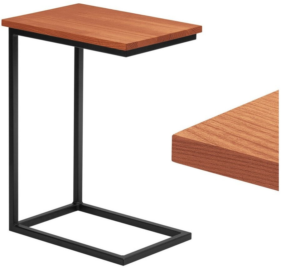 LAMO Manufaktur Beistelltisch Massivholz 45x30x60cm, Gestell Schwarz ...