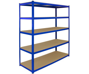 MonsterShop T-Rax Schwerlastregal 5er-Set, Stahl, 160x60x180cm, 5 Böden ...