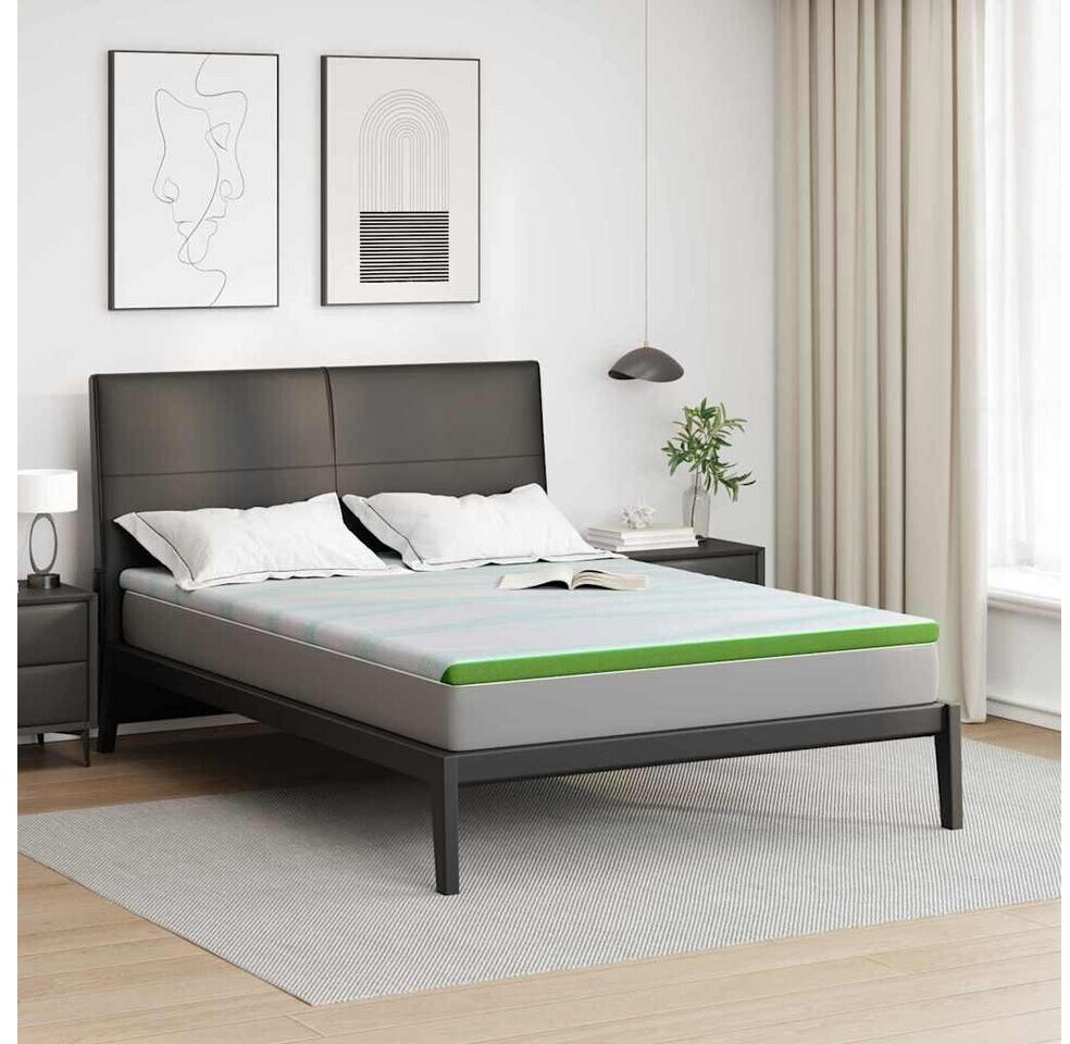 vidaXL Matratzenauflage Weiß & Grün 140x200cm Jacquard ab 81.99 ...