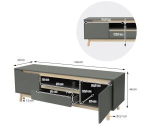 ML-Design TV-Lowboard MDF 4 Fächer 140x40x46cm (490014879) ab 116.23 ...