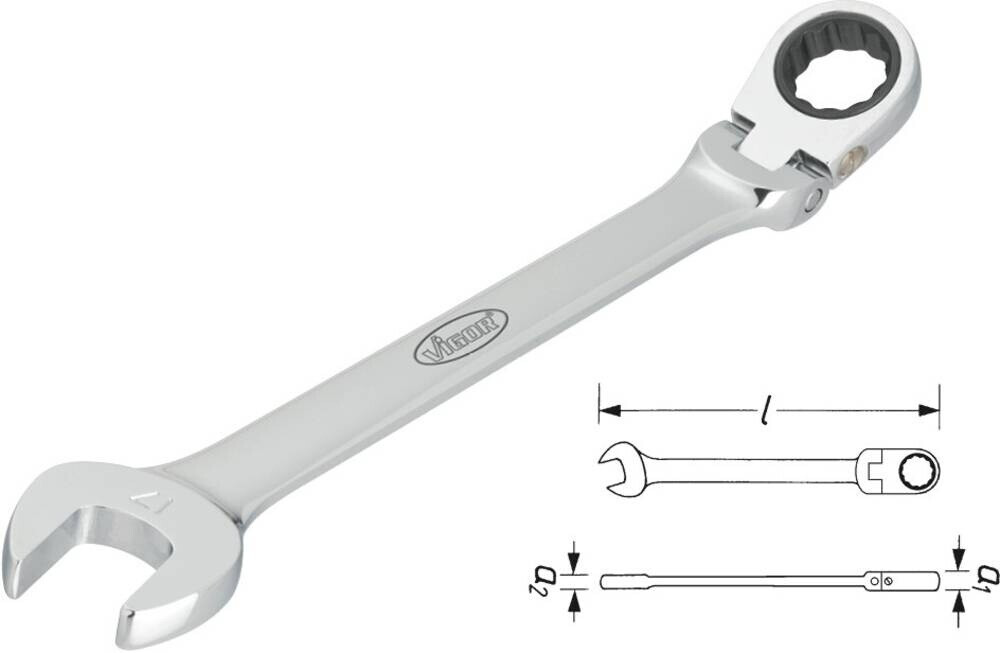 Vigor Blinky Gelenk-Ratschen-Ring-Maulschlüssel 17mm (V2813) ab 15.99 ...