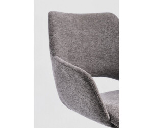 Bizzotto Vivian Esszimmerstuhl mit Armlehne, drehbar, Stoff, grau ab ...