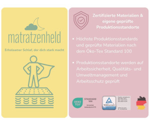 Matratzenheld Relax 7-Zonen Taschenfederkernmatratze H3 90x200cm 18cm ...