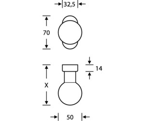FSB FS-Profiltürknopf 07 0802 3 Edelstahl 4-KT. 9mm fest/drehbar (0 07 ...