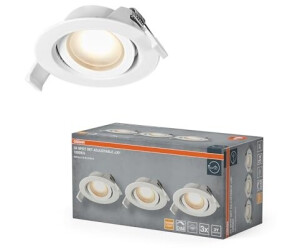 Osram Spot Set LED Einbaustrahler DIM 4,9W 120° warmweiß IP20, 3er Set ...