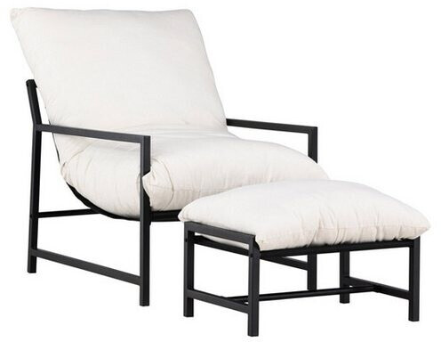 Venture Home Corso Gartenlounge-Sessel mit Fußhocker, Polyester ...