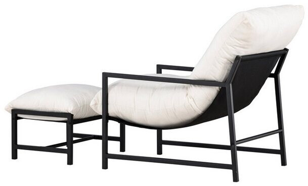 Venture Home Corso Gartenlounge-Sessel mit Fußhocker, Polyester ...