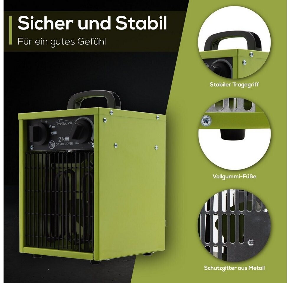 Tronitechnik Heizlüfter PTC Keramik 2000W mit Thermosteuerung ab 34.99 ...