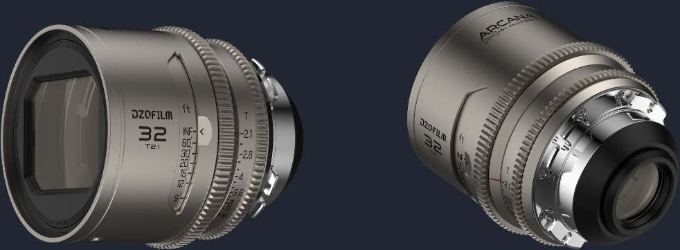 DZOFilm Arcana Prime 32/45/75mm T2.1 1.5X Hybrid Anamorphic PL-Mount ...