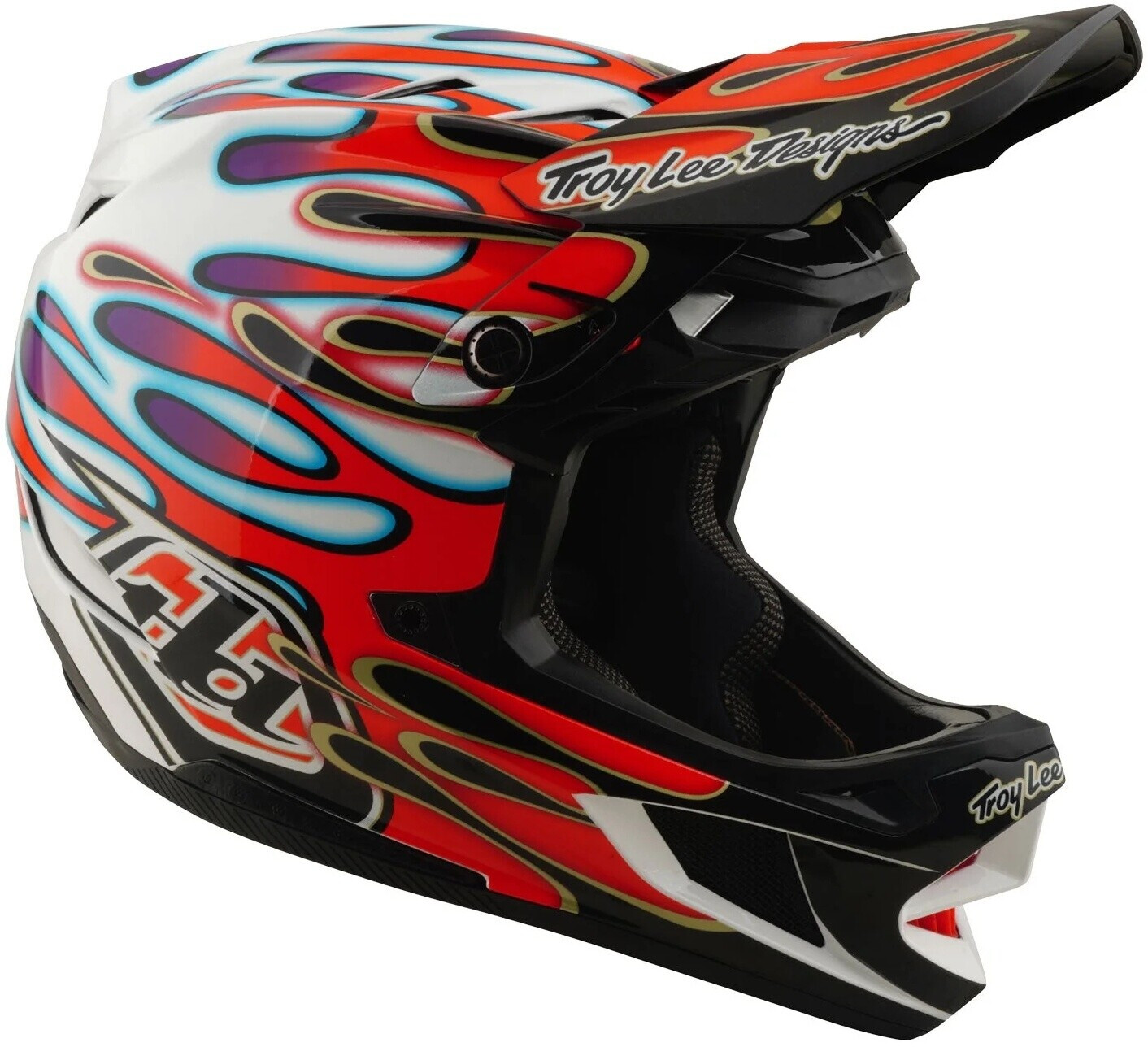 Troy Lee Designs D4 Composite MIPS overspray white/red au meilleur prix ...