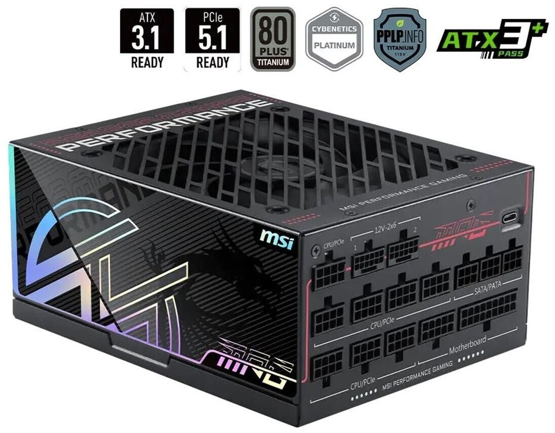 MSI MPG Ai1300TS PCIE5 1300W ab 509,00 € | Preisvergleich bei idealo.de