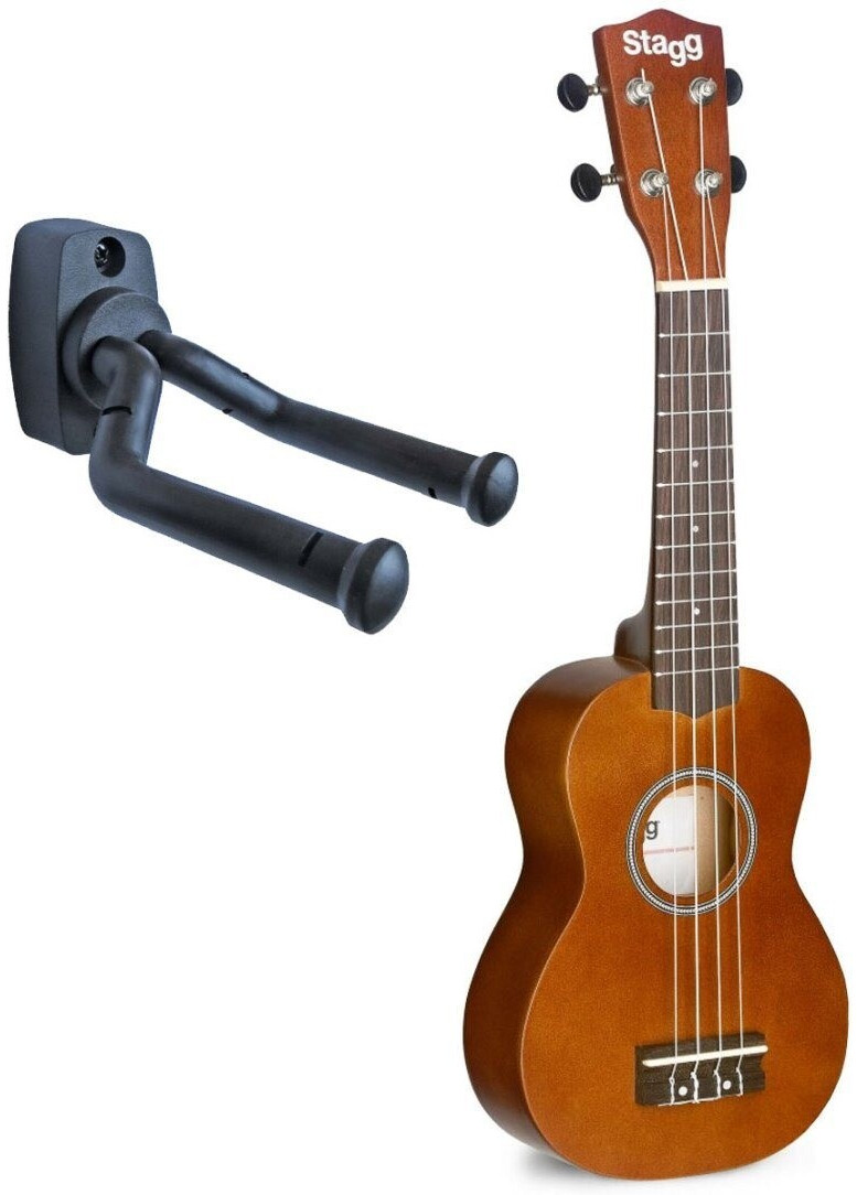 Stagg Stagg US-NAT Sopran Ukulele Natur mit Tasche mit Wandhalter ab 46 ...