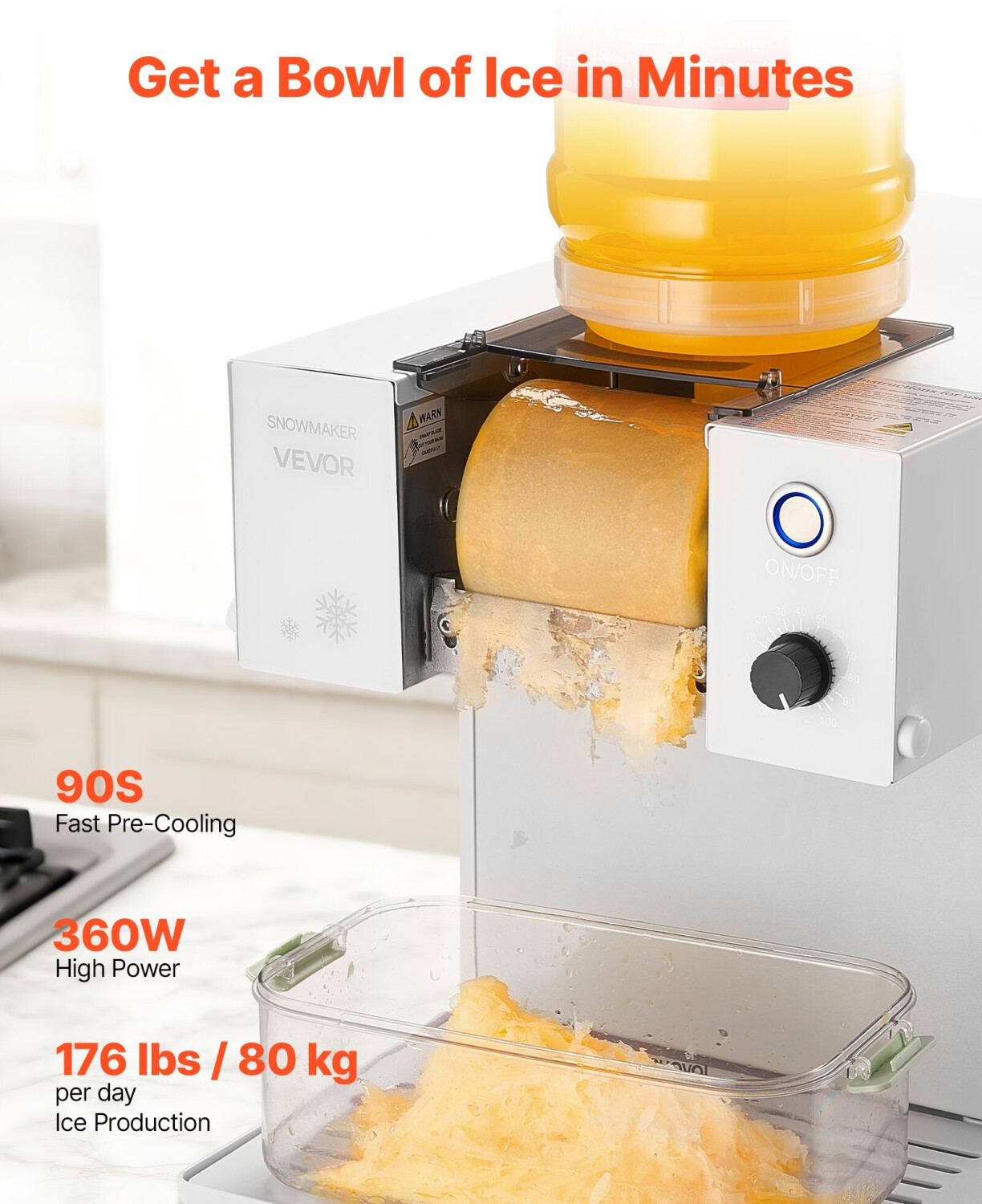 VEVOR Flake Ice Machine – 80 kg/day – 1.8 L Tank au meilleur prix sur ...