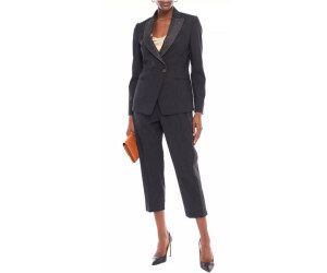 Brunello Cucinelli Sparkle-Lapel Embellished Bead Twill Blazer grau ab ...